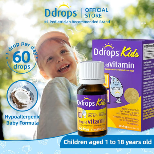 Ddrops Baby Vitamin D Liquid Drops, 400 IU, 90 Ct