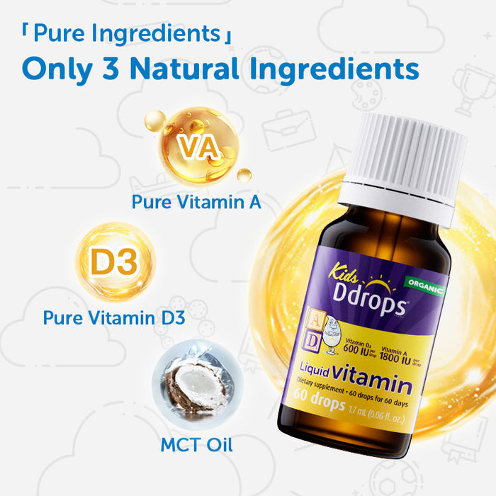 Ddrops Baby Vitamin D Liquid Drops, 400 IU, 90 Ct