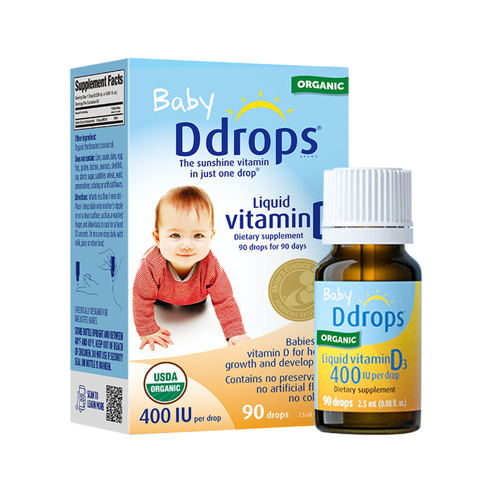 Baby Ddrops Liquid Vitamin D3 400IU 2.5ml 90 drops